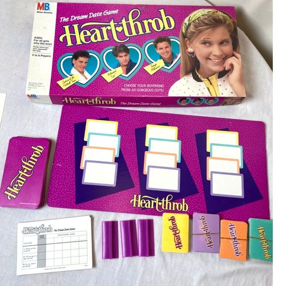 Milton Bradley | Games | Vintage Heartthrob Board Game Milton Bradley 0 ...